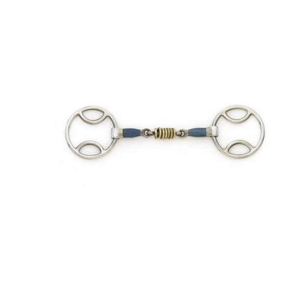 Centaur® Blue Steel Loop Ring Gag Bit with Brass Rollers - The Carousel ...